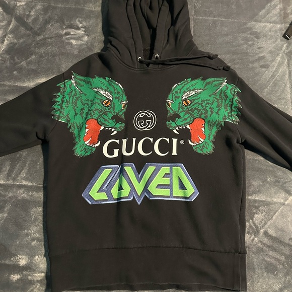 Gucci | Jackets & Coats | Gucci Tiger Loved Hoodie In Black | Poshmark